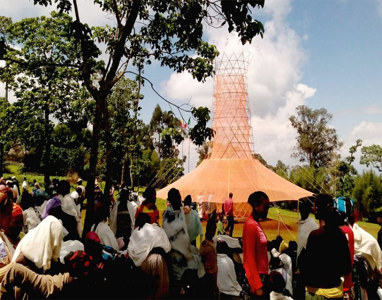 warka water towers collect clean drinking water from the 'lakes in the air'