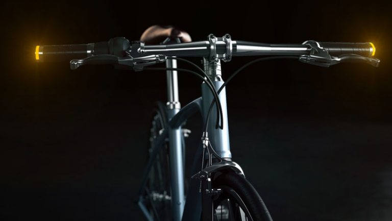a handlebar-mounted bike light system that takes cues from car indicators