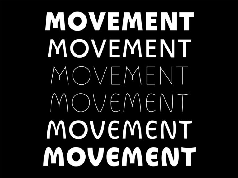 'MOVEMENT' typeface captures the art of dance by tracing the human body