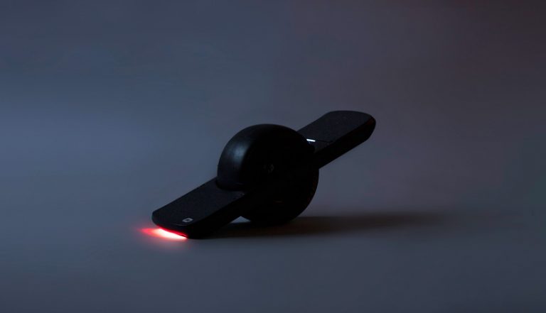 onewheel pint is a mini, portable one-wheeled skateboard for novices