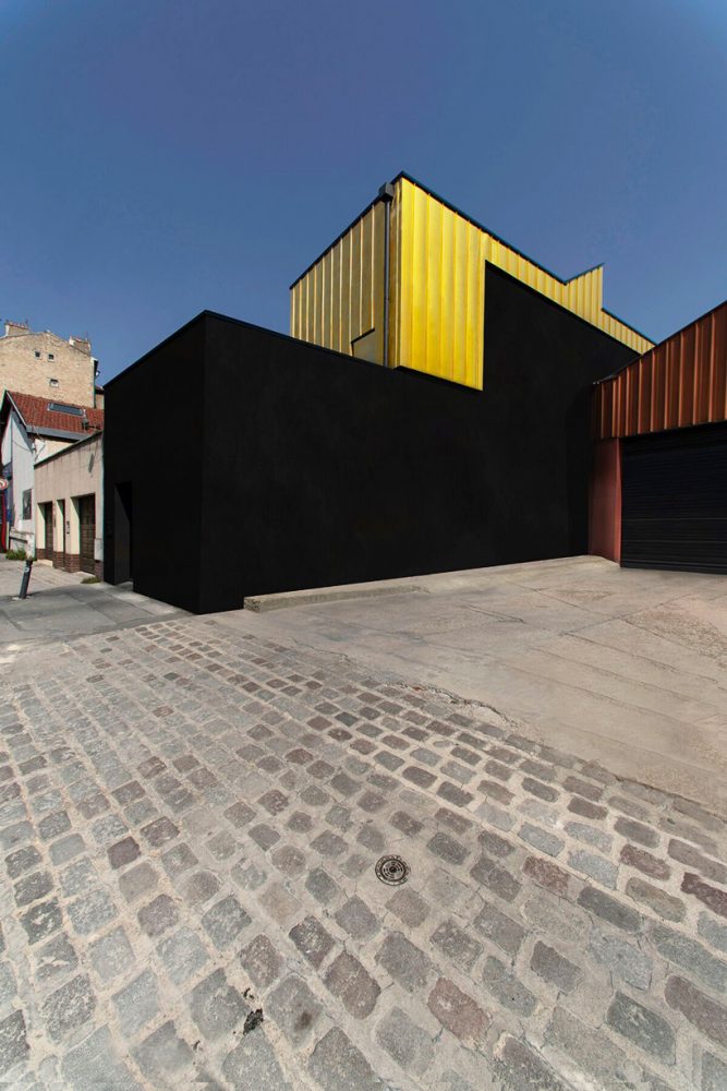 studio malka architecture adds golden block extension to residential ...