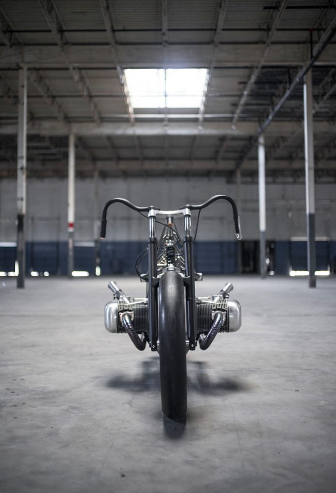 unreleased BMW motorcycle prototype spun with custom web-like geometry