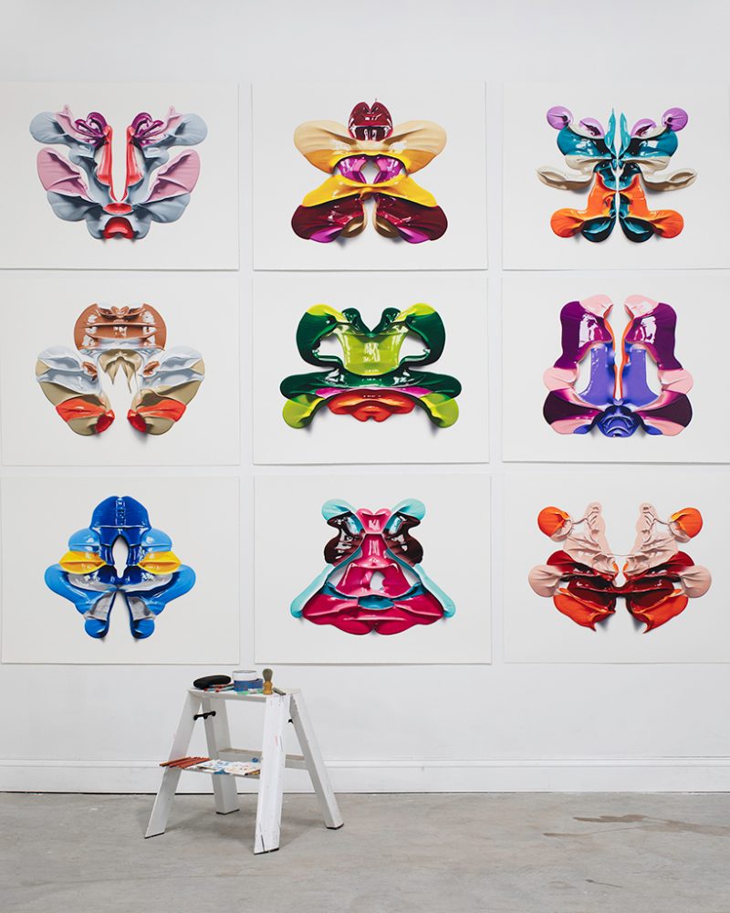 interpret CJ hendry's hand drawn inkblots in her bouncy house asylum ...