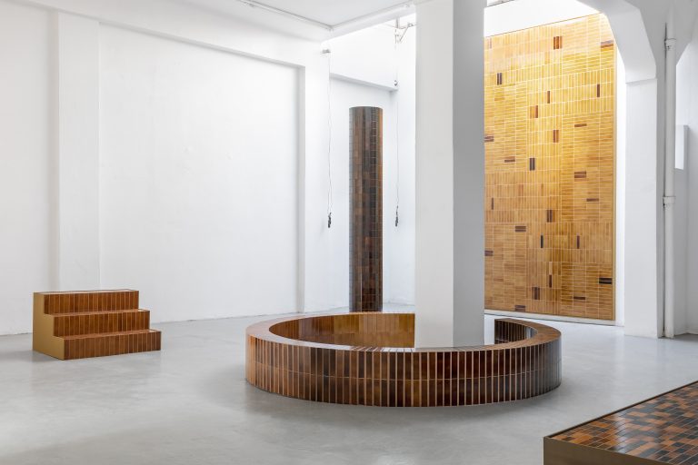 formafantasma turns volcanic lava into earthy tiles at milan design week