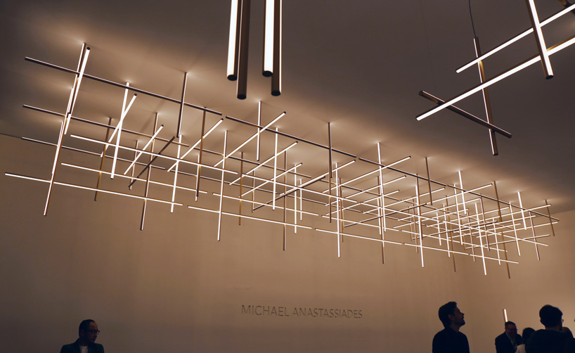 pinball corridor introduces visitors to flos' booth at salone del mobile
