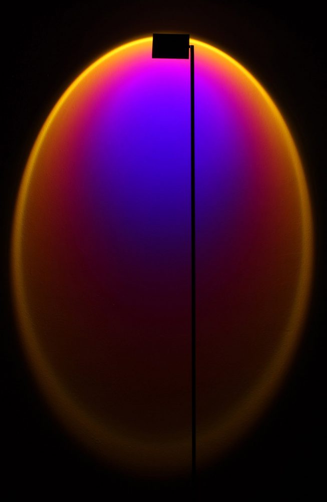 mandalaki's halo lamp uses intense color to create your own personal sun