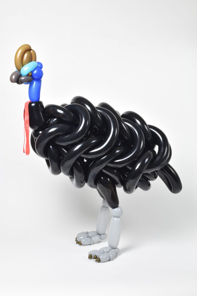 masayoshi matsumoto adds to his collection of intricate balloon sculptures