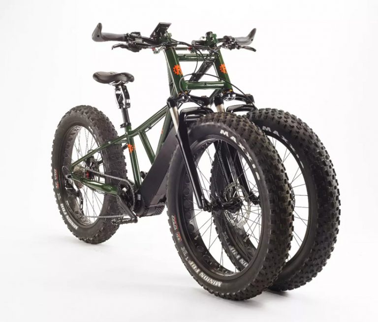 rungu's three-wheeled 'fat bike' floats over sand and snow