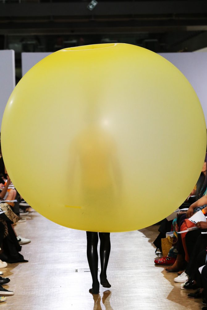 CSM graduate fredrik tjærandsen creates shape-shifting balloon dresses