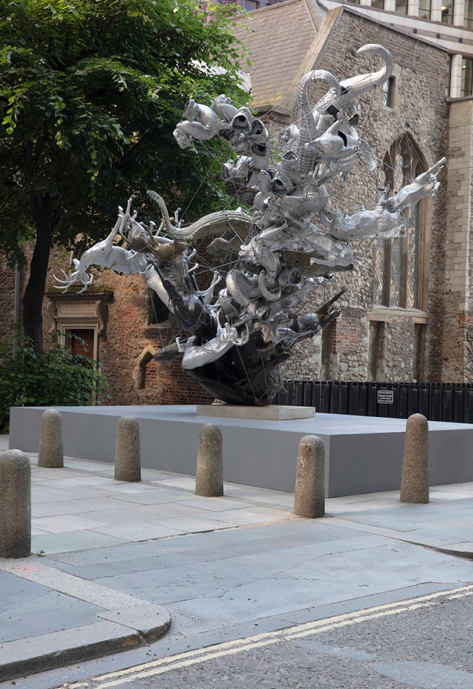 19 contemporary sculptures appear across the city center of london