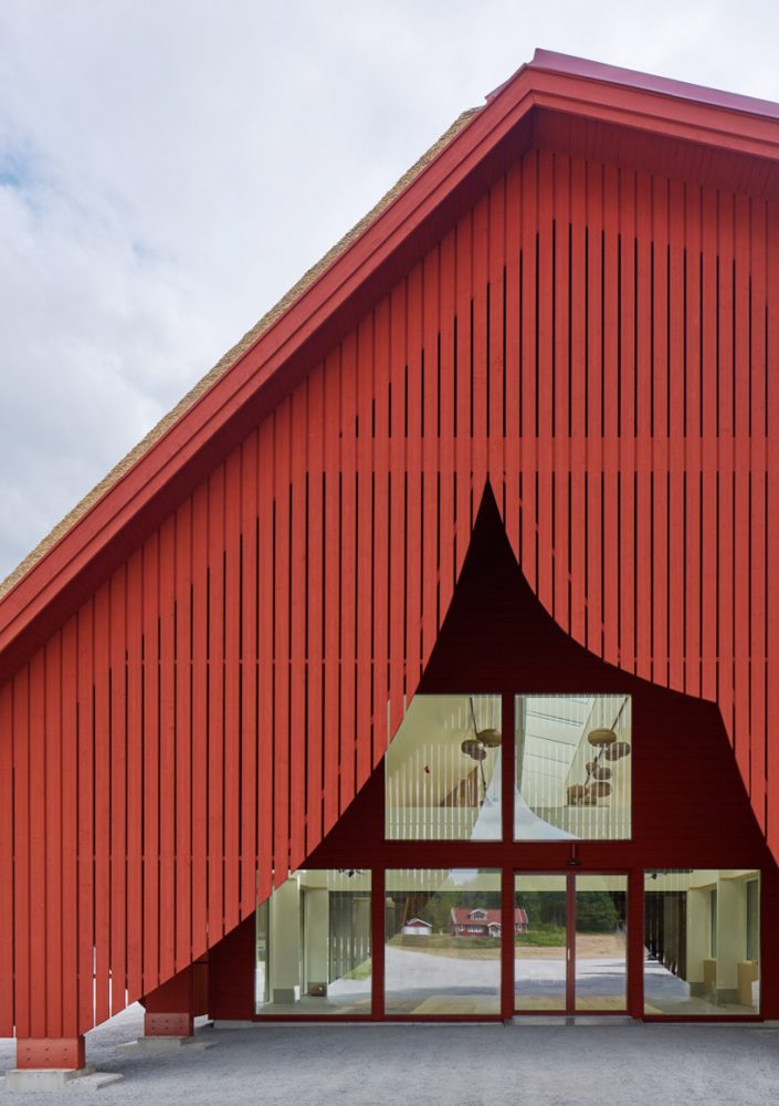 sandellsandberg clads swedish wildlife park building in playful red ...