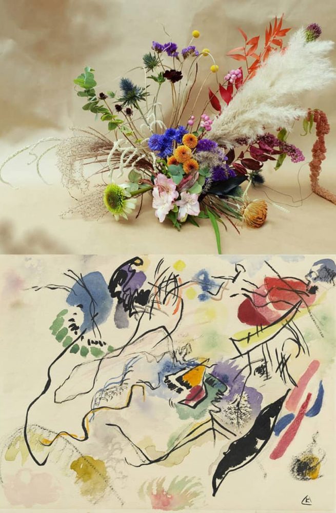 harriet parry transforms works of art into floral masterpieces