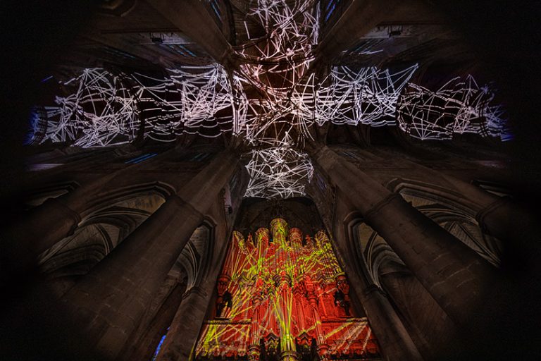 miguel chevalier projects explosions of massive stars onto france's ...