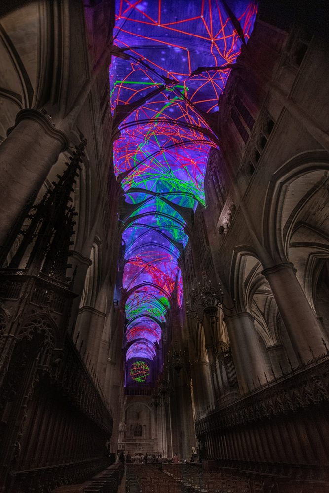 miguel chevalier projects explosions of massive stars onto france's ...