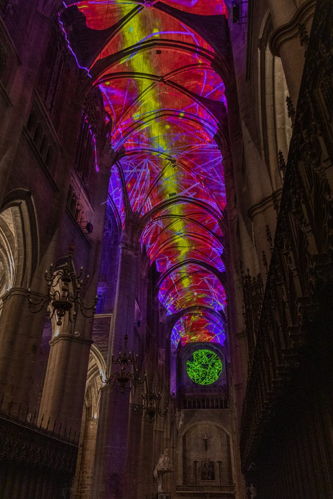 miguel chevalier projects explosions of massive stars onto france's ...