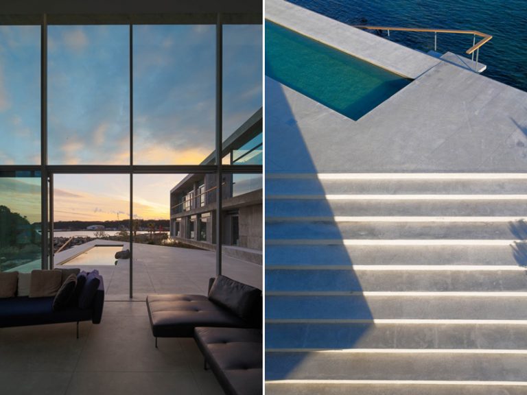 mount fuji architects studio's residence emerges from a peninsula in japan