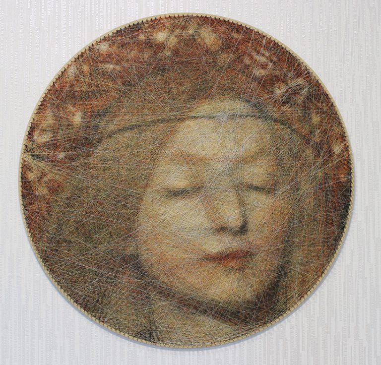 ani abakumova uses algorithms to compose portraits from thread