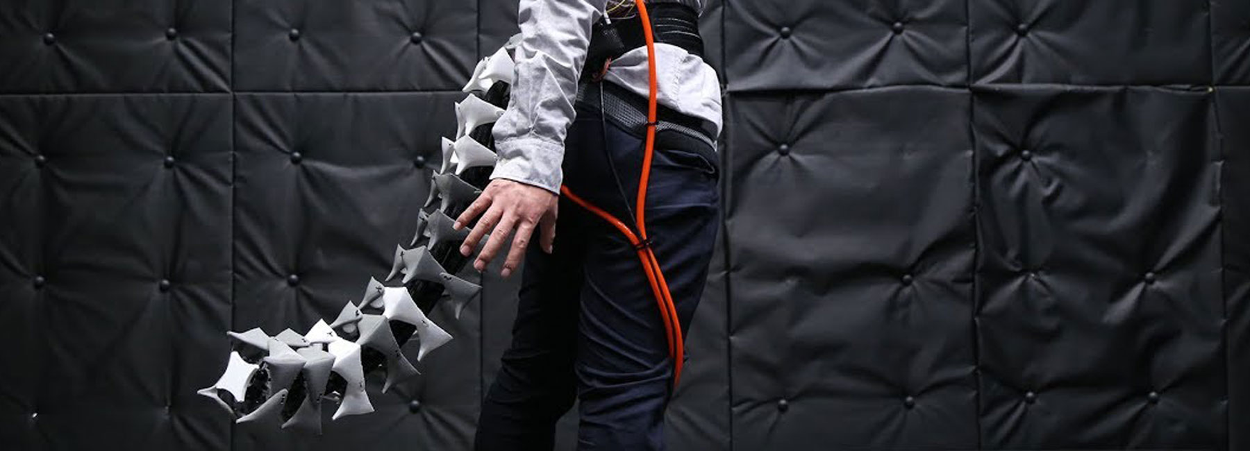 'arque' is a robotic tail that improves human agility and balance