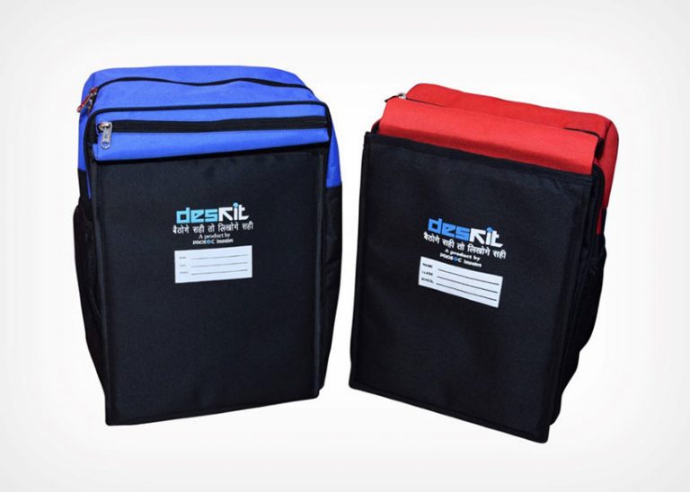 DESKIT is a backpack that can be transformed into a desk for kids in india