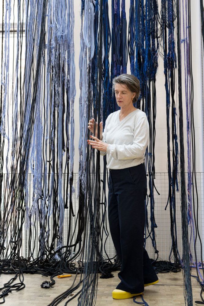 hella jongerius transforms paris gallery into massive open textile studio