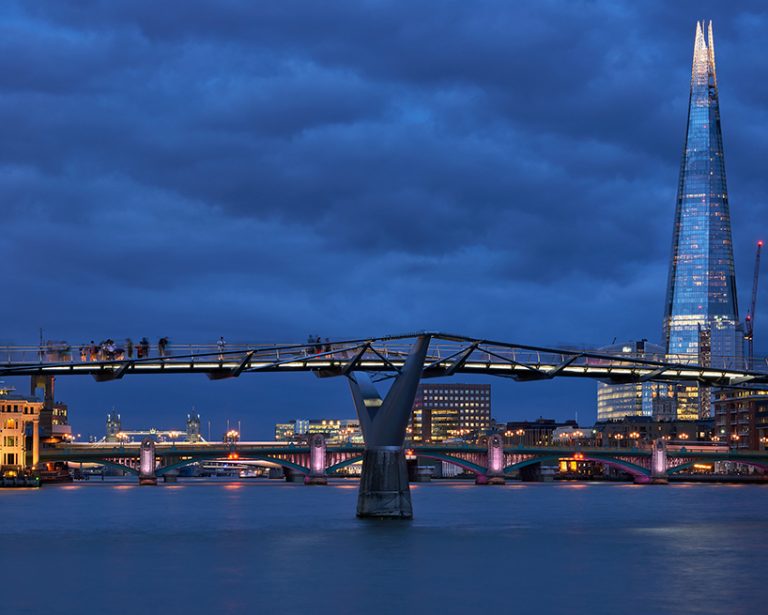 first phase of illuminated river lights up the thames in london