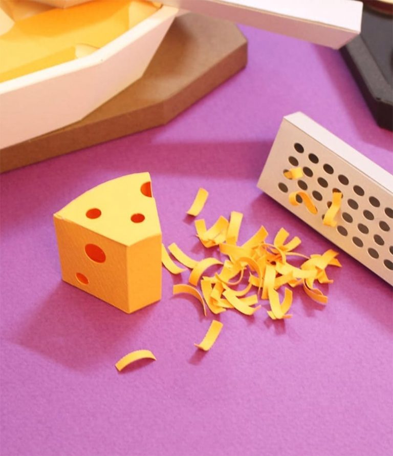 ji hee lee crafts mouth-watering meals out of colorful pieces of paper