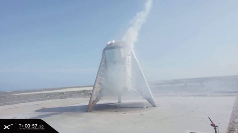 spaceX’s starhopper rocket soars above texas before future to mars