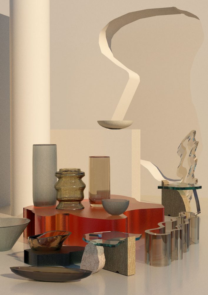 rendering artists collaborate with tetra, envision dreamlike smoking rooms