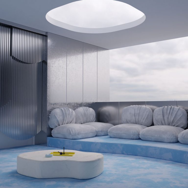 rendering artists collaborate with tetra, envision dreamlike smoking rooms