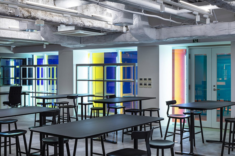 tsubame architects designs panasonic's future life factory with metal +neon