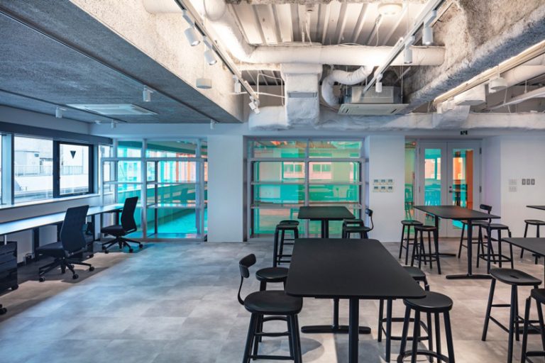 tsubame architects designs panasonic's future life factory with metal +neon