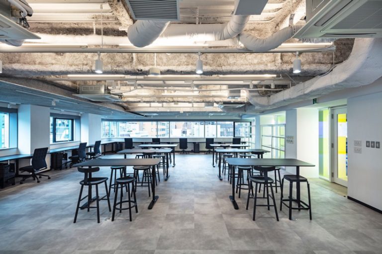 tsubame architects designs panasonic's future life factory with metal +neon