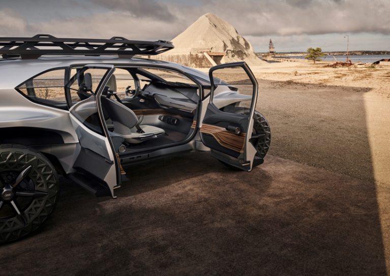 audi unveils futuristic off-road buggy with drones instead of headlights
