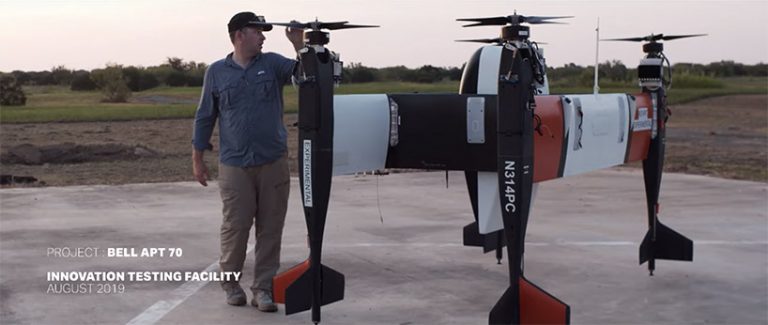 bell's autonomous APT 70 cargo drone can haul up to 70 pounds