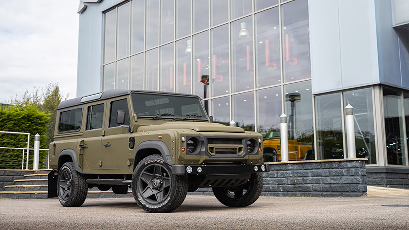 chelsea truck co. unveils 'muscular' adaptation of land rover defender 110