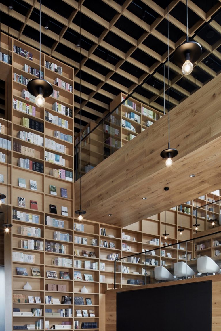 beijing fenghemuchen space design builds yue library as wooden forest ...