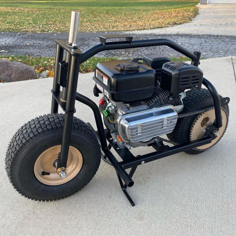 an original volkswagen beetle was taken apart to create these mini bikes