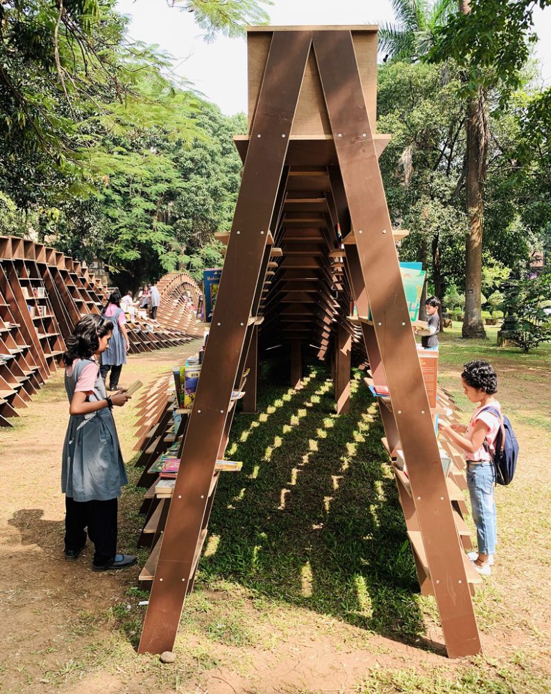 NUDES builds the 'bookworm' pavilion to foster a love of reading in india