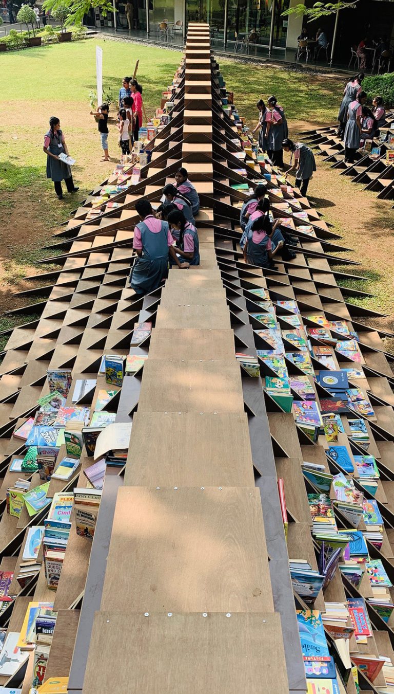 NUDES builds the 'bookworm' pavilion to foster a love of reading in india