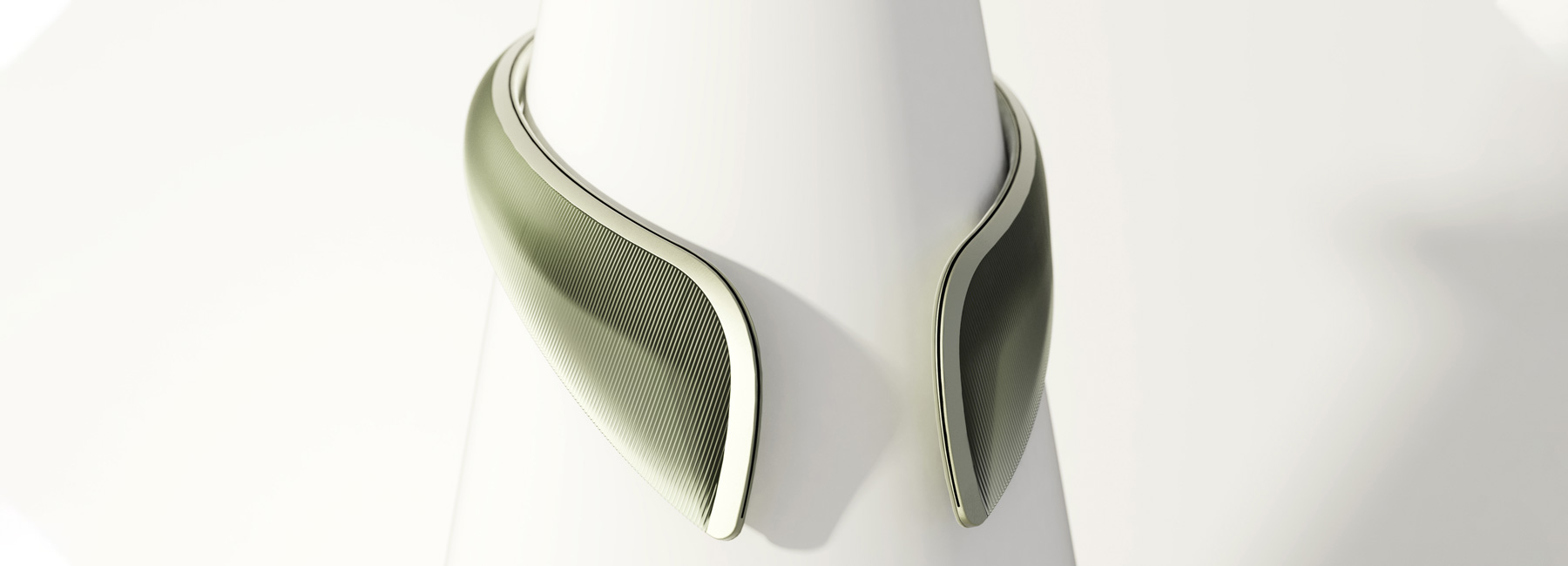 seymourpowell collar concept creates 'beauty bubble' around user's head