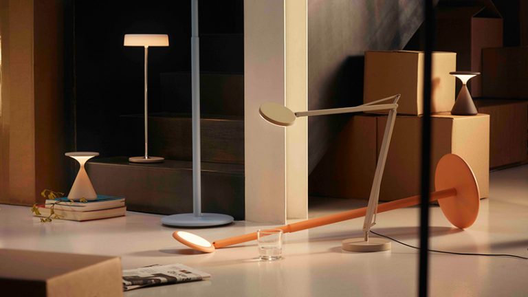 tobias grau's new sculptural, portable and dimmable lighting designs