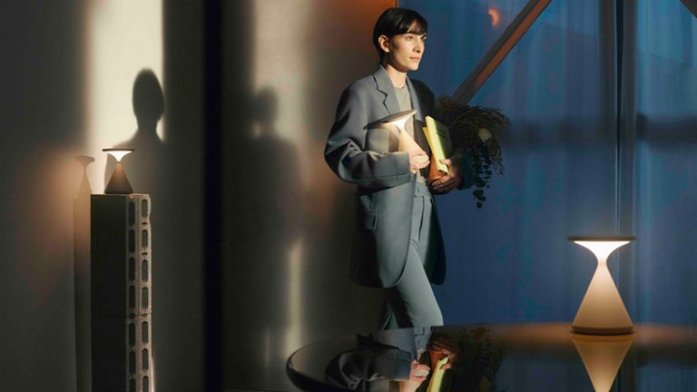 tobias grau's new sculptural, portable and dimmable lighting designs