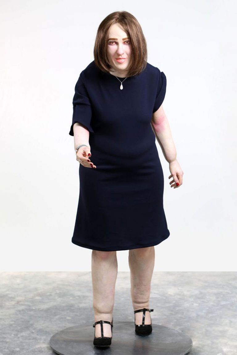 life-sized 'emma' reminds everyone what bad posture at work can lead to