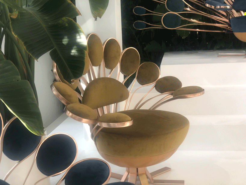 marc ange debuts peacock-style collection for visionnaire during design ...