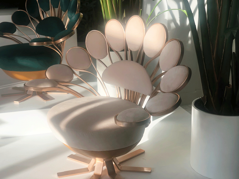 marc ange debuts peacock-style collection for visionnaire during design ...