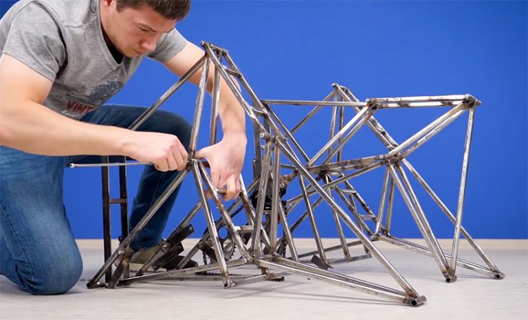 this walking bicycle draws from theo jansen’s large-scale kinetic ...