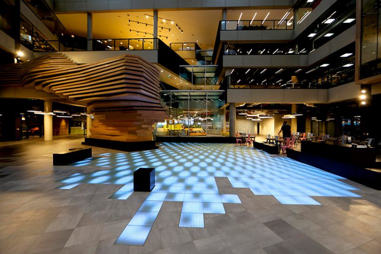ASB glassfloor transforms floor and wall surfaces into vivid monitors