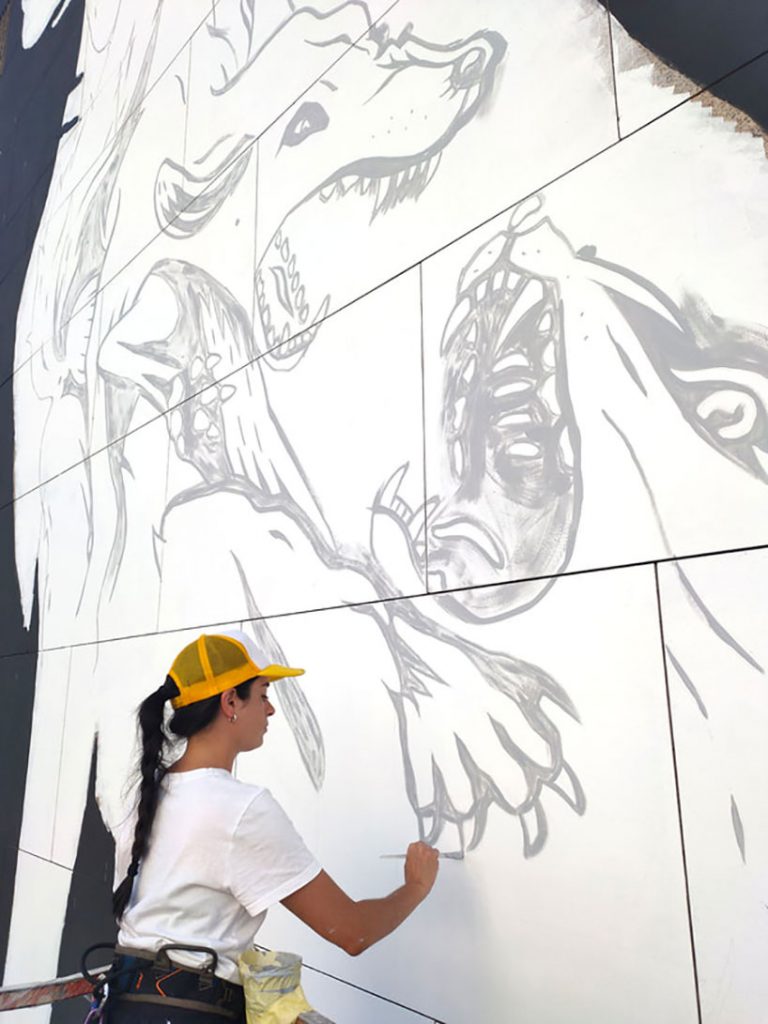 reskate studio unveils three glow-in-the-dark street murals with hidden ...