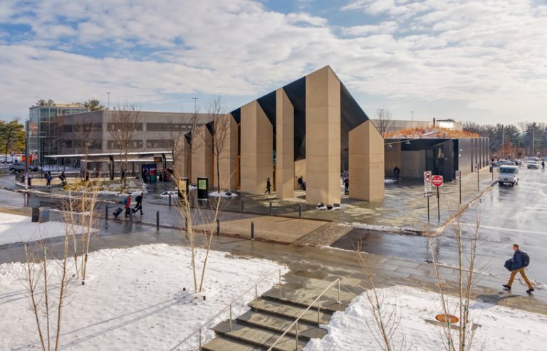 studio rick joy designs princeton station as assemblage of slender columns