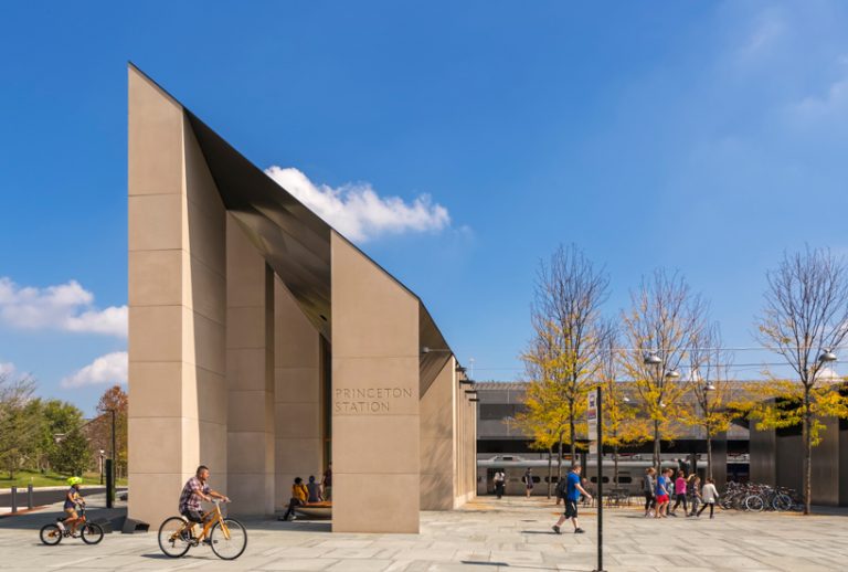 studio rick joy designs princeton station as assemblage of slender columns